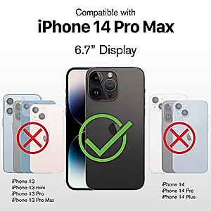 Vena vArmor Rugged Case Compatible with Apple iPhone 14 Pro Max (6.7"-inch), (MagSafe Compatible, Military Grade Drop Protection) Heavy Duty Holster Belt Clip Cover with Kickstand