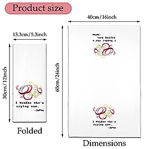Hafhue I Wonder Who's Crying Now Kitchen Towel, Funny Kitchen Towel Gifts for Women Sisters Friends Mom Aunts, Housewarming Gift for Women Hostess, New Home Gift for Women, Hostess Gifts