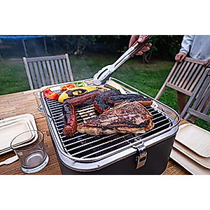 BBQ Dragon Zephyr Portable Grill - BBQ Grill with Built-in Adjustable Speed Fan - Table Top Mini Grill with Stainless Steel Inner Liner - Portable Charcoal Grill for Camping, Beach or Outdoor Picnic