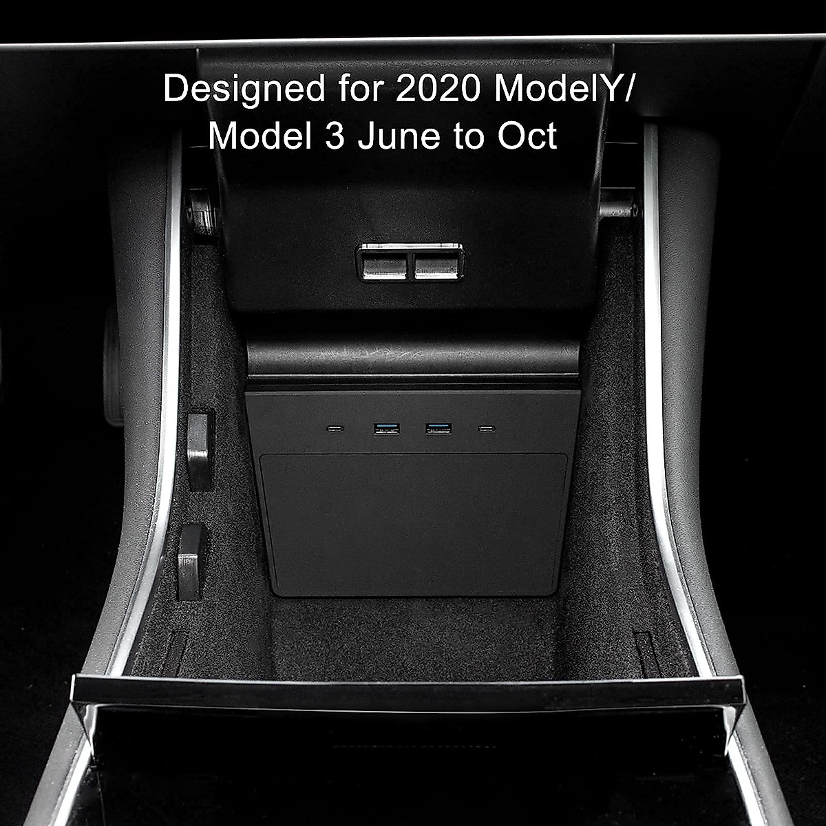 TAPTES USB Hub Gen 2 for Model Y 2020, for Model 3 (June to Oct 2020),Dashcam & Sentry Mode Viewer USB with 5 in 1 Ports for Model Y Accessories 2020