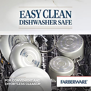 Farberware Cookstart DiamondMax Nonstick Frying Pans/Skillet Set, Dishwasher Safe, 8.25 Inch and 10 Inch, Silver