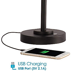 OttLite Balance LED Desk Lamp with USB Port - Modern, Adjustable, Desk Light