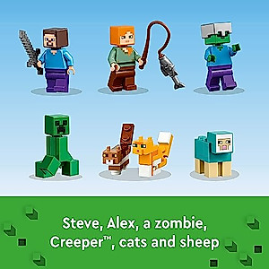 LEGO Minecraft The Crafting Box 4.0 21249 Building Toy Set, Custom-Build Playset Featuring Classic Bricks, Figures and Game Accessories, Model Guides Spark Creativity for 8 Year Old Kids