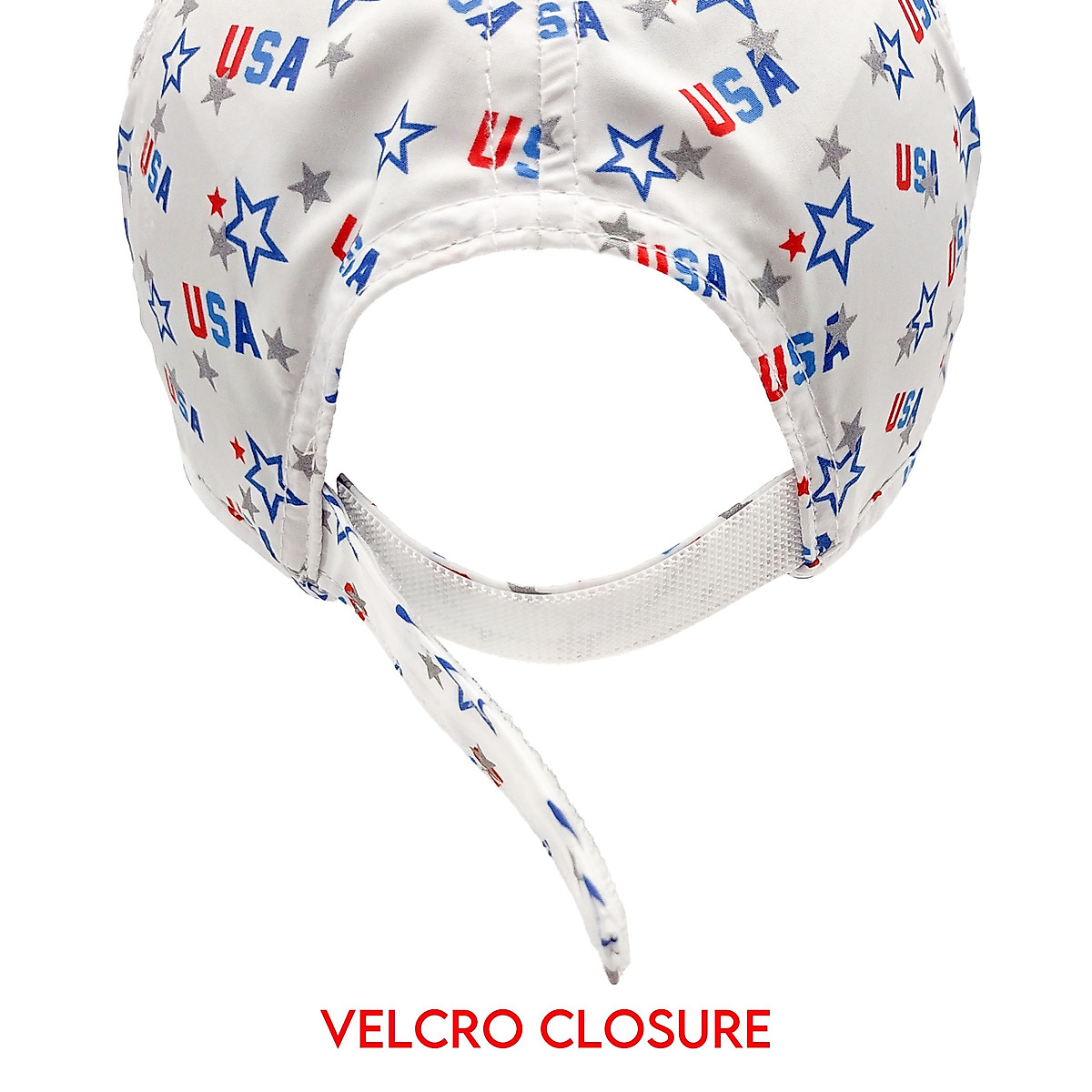 Sprints Race Day Performance Running Cap | The Lightweight, Quick Dry, Sport Hat, One Size, Unisex (USA Flash Reflective)