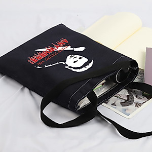 CMNIM Michael Myers Tote Bag Horror Movie Merchandise I Would Follow You Anywhere For Serial Killer Fans Shopping Grocery Bag (Michael Anywhere Black TB)