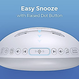 REACHER Sound Machine Sunrise Alarm Clock with Night Light, Wake Up Light, 26 Stereo Soothing Sounds, Dimmable LED Display, Bedside Reading Lamp, Sleep Timer, White Noise Machine for Baby, Bedroom