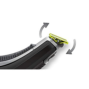 Philips Norelco Oneblade Pro Hybrid Electric Trimmer and Shaver, Black, QP6510/70