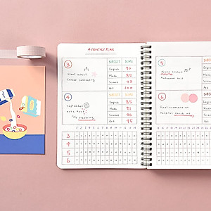 Monolike Ordinary days 4 Month Study Planner, School bag - Academic Planner, Weekly & Monthly Planner, Study plan