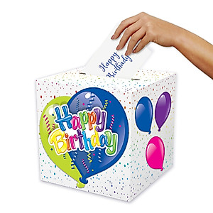 Beistle 2 Piece All-Purpose White Gift Card Boxes For Wedding Receptions, Anniversaries, Birthday Parties, And Graduations