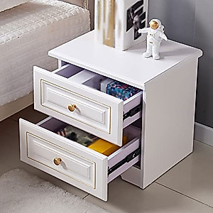 HIGOH Bedside Table Simple Bedroom Cabinet Small Storage Bedside Table Space Saving Bedside Table Home Furniture