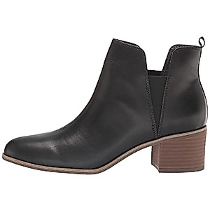 Dr. Scholl's Shoes Womens Teammate Slip On Chelsea Dress Ankle Boot, Black Smooth, 9 M US