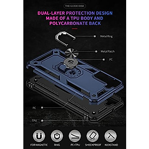 SKTGSLAMY for Galaxy S22 Plus Case,Samsung Galaxy S22 Plus Case,with Screen Protector,[Military Grade] 16ft. Drop Tested Cover with Magnetic Kickstand Car Mount Protective Case for S22 Plus, Blue