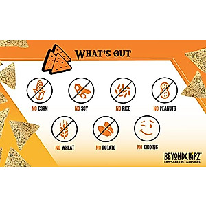 BeyondChipz Low Carb Tortilla Chips, Salty Good, Keto Friendly, Gluten Free, 5.3oz Bag, Pack of 4