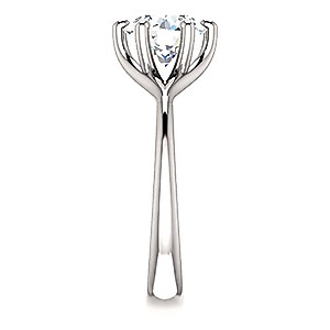 GNGJewel Forever One Moissanite (GHI) Engagement Ring in Solid 14k Gold