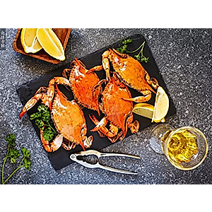 Ajmyonsp 12Pcs Crab Crackers and Tools/Lobster Nut Crackers and Picks - 6 Crab Leg Forks 4 Lobster Shellers, 2 Stainless Steel Seafood Crackers & Storage Bag