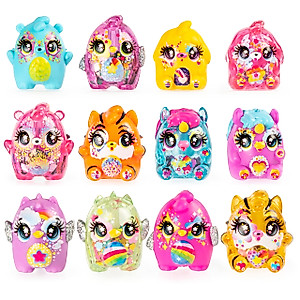 Hatchimals CollEGGtibles, Limmy Edish Glamfetti 12-Pack Egg Carton with 12 Exclusive