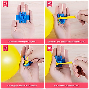 Balloon arch kit and Balloon Garland Kit, 2 Pack Balloon Garland Strips - 2 Pack Balloon Glue Point Dots Stickers - 2 Balloon Tie Tools and 20 Balloon Clips for Ballon Arch kits Party Wedding Birthday