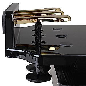 Soarun Adjustable Piano Pedal Extender Bench for Kids, Design with 3 Pedal (Black)