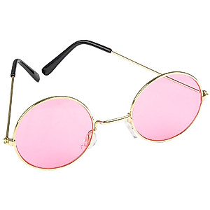 Rhode Island Novelty Round Colored Lens Sunglasses, One per Order, No Color Choice