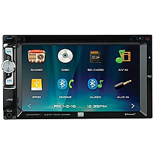 Dual Electronics XDVD276BT 6.2" LCD Touch Screen Double Din Car Stereo, Black, One Size