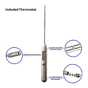 Digital Instant Read Meat Thermometer, Stainless Steel oven thermometer. Non Stick Candy Thermometer. Food Thermometer for Kitchen Cooking, Outdoor BBQ Grilling! Includes 1472°F Heat Resistant Gloves!