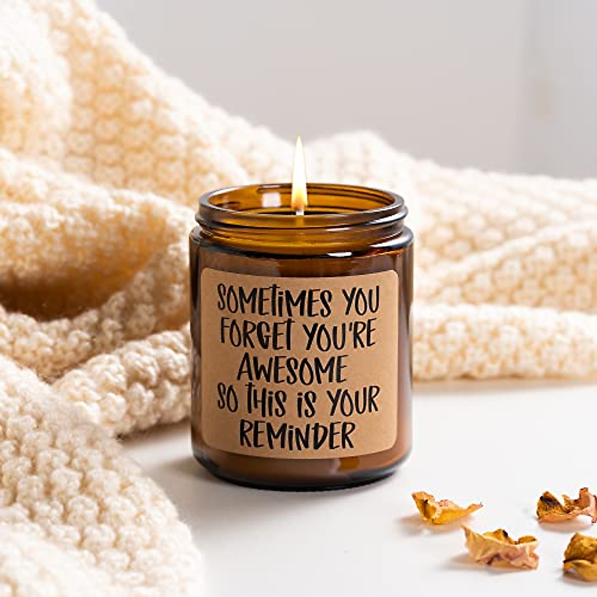 Thank You Gifts for Women - Stress Relief Gift Ideas for Friends, Coworkers, Boss, Employee, Mom, Mentor - Relaxing, Inspirational, Thoughtful, Birthday, Friendship, Scented Candles for Her