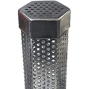 Cosmostar Hexagon Pellet Smoker Tube 12 inches Stainless Steel for Any Grill or Smoker, Hot or Cold Smoking,Premium BBQ Smoker Generator Tube-5 Hours of Billowing Smoke.