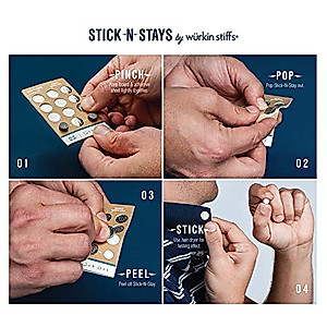 Würkin Stiffs Stick-N-Stays Magnetic Collar Stays Includes (10) Magnetic Adhesive Polo Stays and (2) Power Button Magnets | Gift for Men | As Seen on Shark Tank