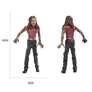 LIVELYOU Army Men and Zombie Action Figure Toys Realistic Battle Scene Zombie Toys Playset Collections Christmas Halloween Toys Gifts Decoration for Boys Adults Kids (12PCS) (Black)