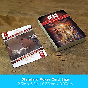 Star Wars Playing Cards - Episode 1 - The Phantom Menace Deck of Cards for Your Favorite Card Games - Officially Licensed Star Wars Merchandise and Collectibles - Poker Size with Linen Finish