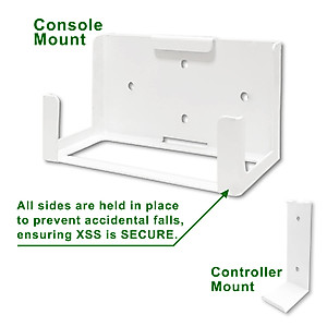 Wall Mount for Xbox Series S (Mount The Console & Accessories on Wall Near or Behind TV Left/Right), Wall Shelf Bracket Kit for XSS System