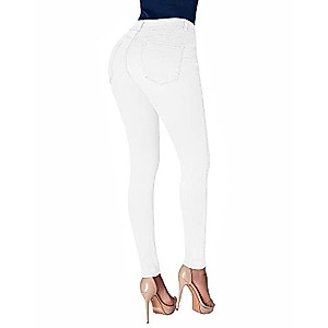 roswear Womens High Waisted Stretch Skinny Jeans White Medium