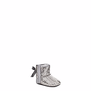 UGG Unisex-Baby Jesse Bow Ii Gel Hearts Boot, Silver, 4-5 Toddler
