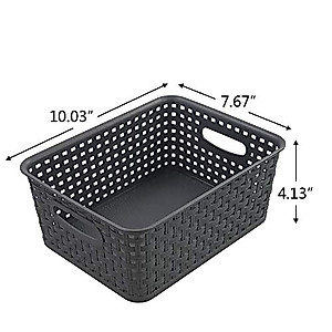 Nesmilers 6 Packs Woven Storage Baskets, Small Cupboard Baskets