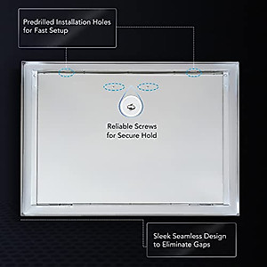 CO-Z Outdoor Kitchen Doors, 17"W x 24"H Weatherproof 304 Stainless Steel Built in Single Access Doors for Outside Kitchen Commercial Grilling BBQ Island Barbeque Station Storage Cabinet Door