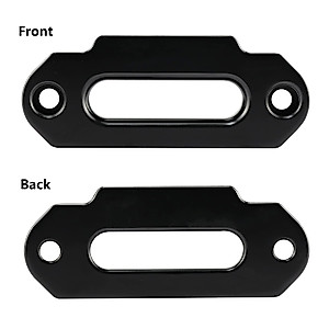 Ucreative Aluminum Hawse Fairlead for ATV 2000-3500 LBs Winch 4 7/8" (124mm) Mount Glossy (Black)