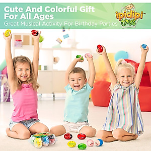 IPIDIPI TOYS Egg Shakers Maracas for Kids - 6 Pack, Natural Wooden Musical Toy Percussion Instruments for Kids, Stocking Stuffers, Montessori Sound Making Shakers, Wooden Maracas for Music Education