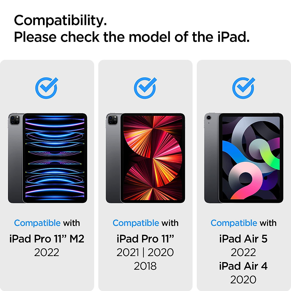 Spigen Tempered Glass Screen Protector GlasTR Slim Designed for iPad Pro 11 inch M2 (2022) / iPad Pro 11 inch (2021/2020/2018) / iPad Air 5 (2022) / iPad Air 4 (2020) 9H Hardness/Case-Friendly