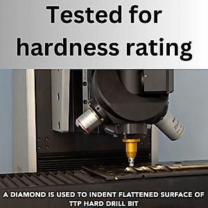 TTP HARD drills 1/8 Drill bit - Cobalt Hardened bits for Drilling Hard Steel & Stainless, Heavy Duty Universal Drills for Cutting Tough Metal, Professional jobber Industrial 135 Degree Point