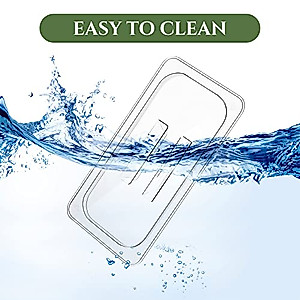 12 Pieces Polycarbonate Universal Handled Food Pan Lid Clear Food Pan Cover with Handle Restaurant Commercial Hotel Pan Lid for Fruits Vegetables Beans Corns (1/3 Size)