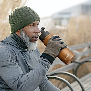 Sivaphe Tea Infuser Bottle With Removable Loose Leaf Tea Strainer, 18/8 Stainless Steel Insulated Travel Tea Tumbler Festival Gift(Wood Grain)