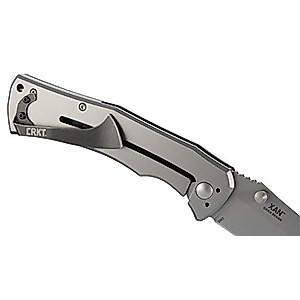 CRKT Xan EDC Folding Pocket Knife: Everyday Carry Plain Edge Folder with Frame Lock, Clip Point Blade with Bead Blast Finish, Carbon Fiber and G10 Handle 2085
