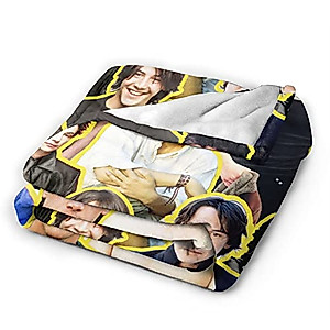 Blanket Keanu Reeves Soft and Comfortable Warm Fleece Blanket for Sofa, Office Bed car Camp Couch Cozy Plush Throw Blankets Beach Blankets