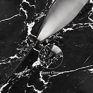 Marbling Satin Pillowcase for Hair and Skin, Black White Marbling Silk Pillowcase with Zipper Slip Pillowcase Silk King Size Pillow Cases Pillowcases 20x40in