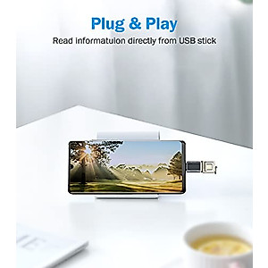 USB to USB C Adapter [2 Pack], USB C Adapter, USB C Male to USB3 Female Adapter Data Transfer,USB Type C to USB Adapter Compatible with MacBook & iPad Pro, More Type C and Thunderbolt 3 Devices, Black