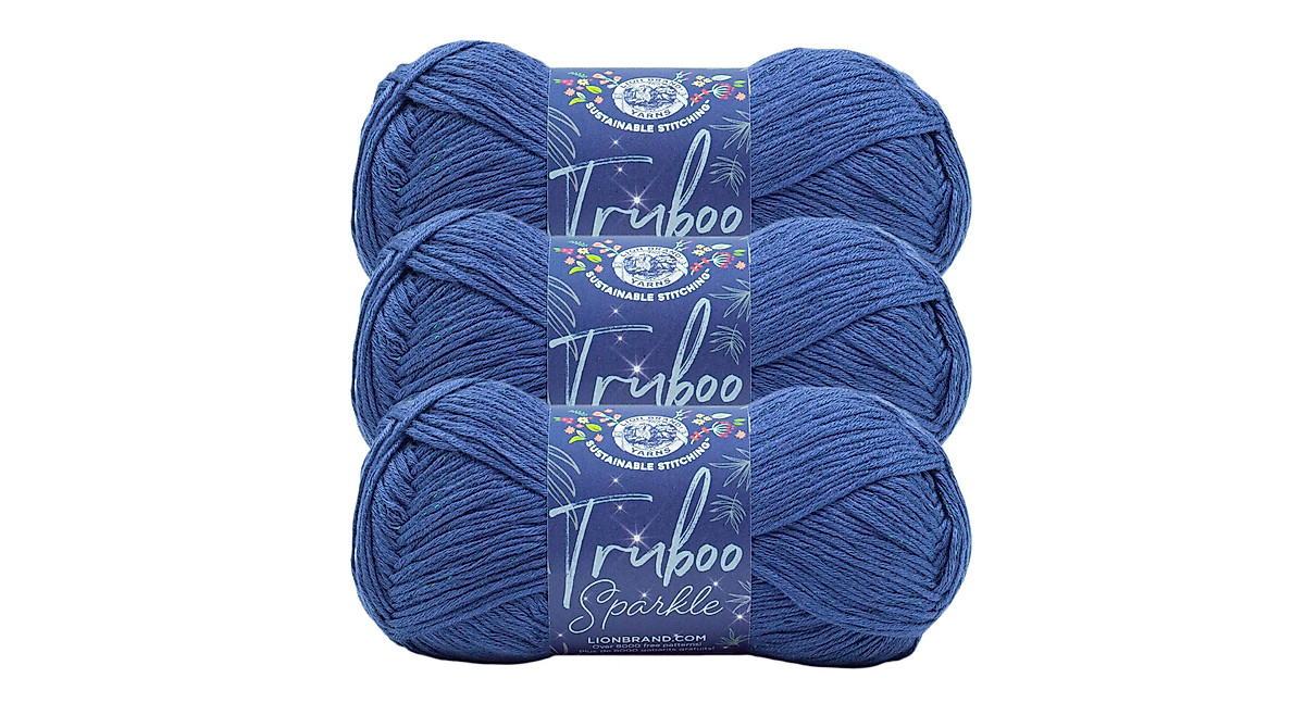 Lion Brand Truboo Sparkle Yarn 3 Pack - Night Sky