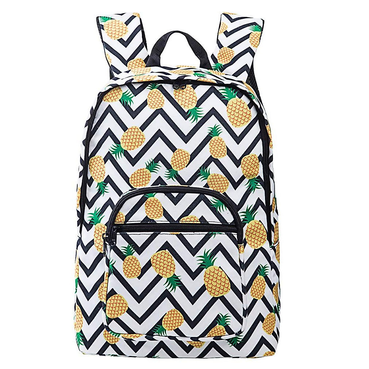 E-Clover Pineapple Backpack School Bag Bookbag for Girls Boys Lightweight Travel Backpacks with Pencil Case Valentine Day Gifts