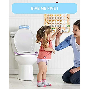 Potty Training Chart for Toddlers,Boys,Girls - Animal Design - Magnetic Sticker Chart, Waterproof Magnetic Potty Training Reward Chart, Certificate, 3 Instruction Steps, 35 Magnetic Stickers