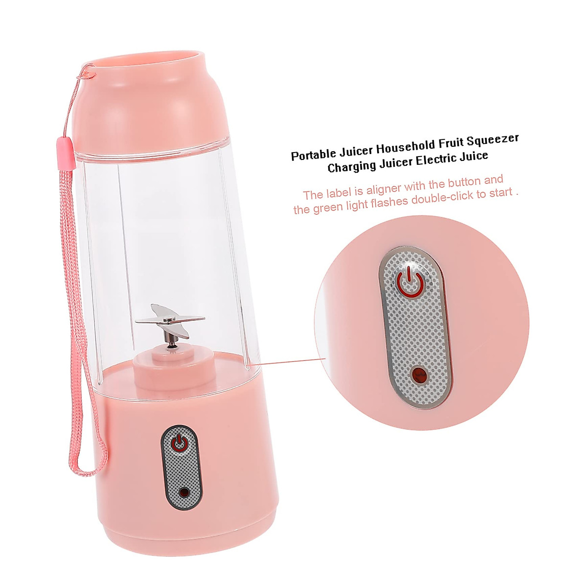 Holibanna 1 Set multifunctional juicer cup individual juicer cup blender shake mixer mini blender USB orange juicer maker travel Stainless steel portable machine