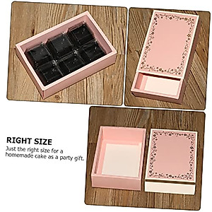 ULTECHNOVO 10pcs Packing Boxes Cake Box Food Container Cupcake Boxes Collapsible Food Container Boxes for Cookies Packaging Wedding Favor Box Cup Cake Boxes Biscuits Box Baking Supplies Mini